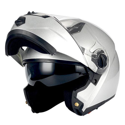 1Storm Commander Motorcycle Modular Full Face Helmet Flip up Dual Viso ...
